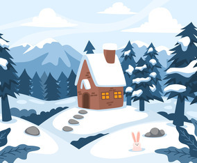 Winter Nature Landscape Background | FreeVectors