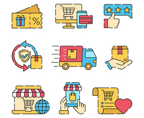 Free ecommerce icons set - Vector Art