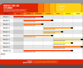 Monthly Timeline Template Design