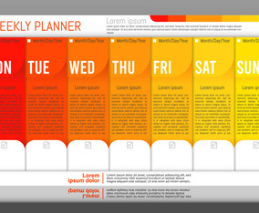 Weekly Timeline Planner Template | FreeVectors