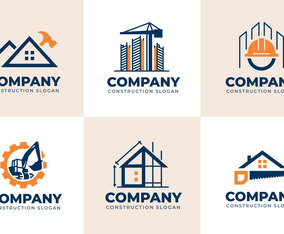 Yellow Construction Company Logo