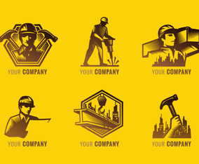 Yellow Construction Company Logo