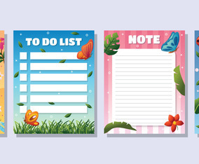 Spring Themed Sticker Template