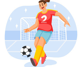 Soccer Player Passing Ball | FreeVectors