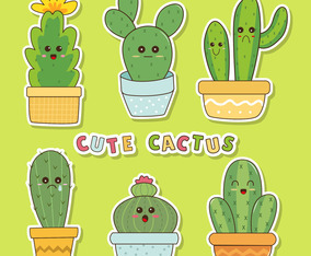 Free cute cactus - Vector Art