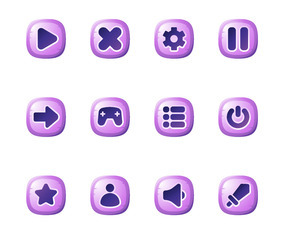 Playful Rounded In-Game UI Icons for MMORPG Apps | FreeVectors