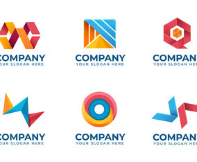 3D Logo Geometric Shapes Collection | FreeVectors