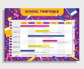 Weekly Planner Timeline Template