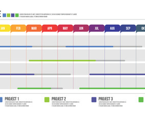colorful monthly timeline - 8815 Free Vectors to Download | FreeVectors