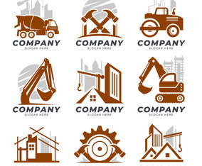 Yellow Construction Company Logo