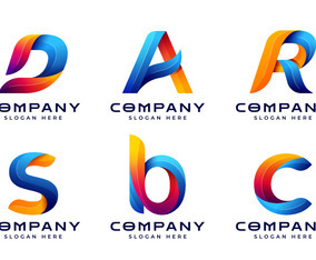 Alphabet Gradient Smooth Company Logo Pack I | FreeVectors