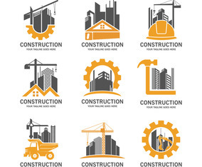 Yellow Construction Company Logo