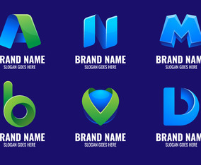 Set of Multi Color Alphabet