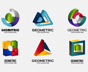 3D geometric Logo