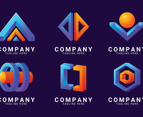 3D Logo Geometric Shapes Collection | FreeVectors