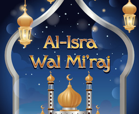 Beautiful Night in The Month of Israj Miraj | FreeVectors