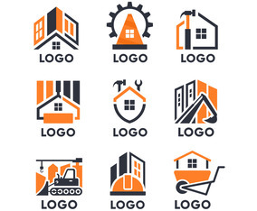 Yellow Construction Company Logo