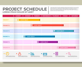 Monthly Project Timeline Template | FreeVectors