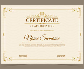 Classic Victorian Certificate Template | FreeVectors