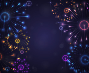Free fireworks background - Vector Art