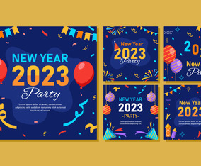 Welcome 2023 Poster Template | FreeVectors