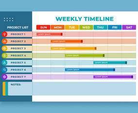 weekly timeline table - 957 Free Vectors to Download | FreeVectors