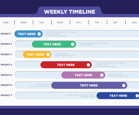 Free weekly timeline - Vector Art
