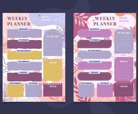 Weekly Timeline Template | FreeVectors