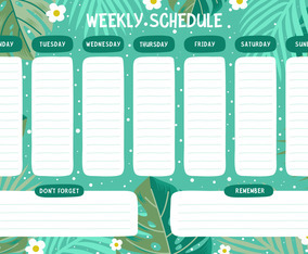 Forest Animal Weekly Planner Template | FreeVectors