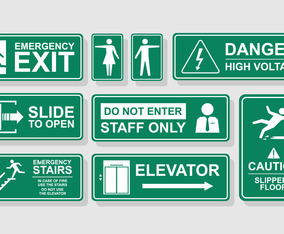 Signage Icons Set