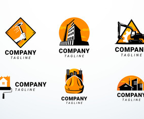 Yellow Construction Company Logo
