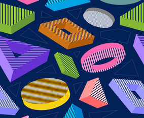 Free 3d pattern - Vector Art