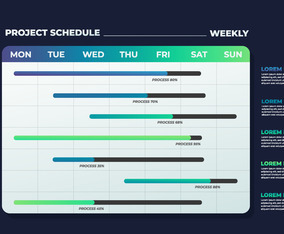 Monthly Project Timeline Template | FreeVectors