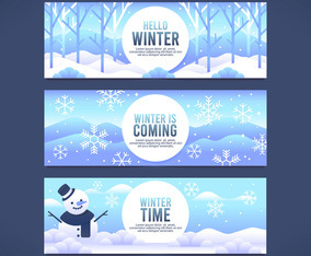 Free winter banner - Vector Art