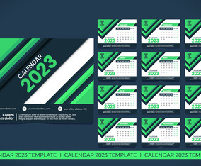 Black And Gold Formal Calendar Template | FreeVectors