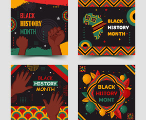 Black History Month Pattern Background