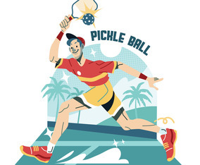 Free pickleball - Vector Art