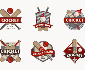 Cricket Logo Collection | FreeVectors