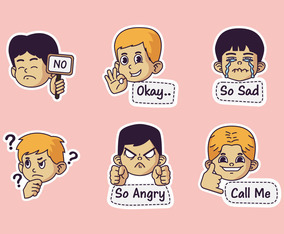 Free stickers set - Vector Art