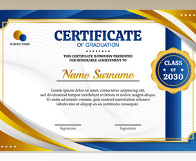 Professional Education Certificate with Gold Color Concept | FreeVectors