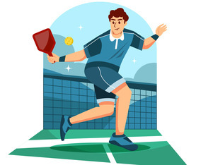 Free pickleball - Vector Art