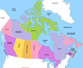 Detailed Canada Map States and Union Teritories | FreeVectors
