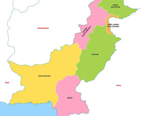 Free pakistan map - Vector Art