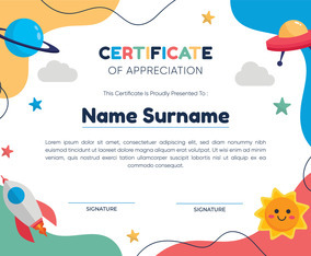 Fun Space Certificate for Children