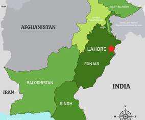 Pakistan Map With District Names | FreeVectors