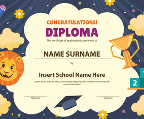 template school certificate | FreeVectors