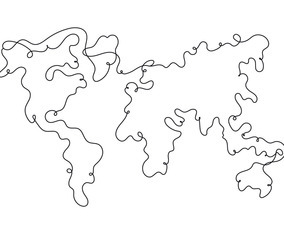 World Map Outline Template | FreeVectors