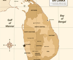 Detailed Sri Lanka Country Map