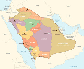 Detailed Saudi Arabia Country Map