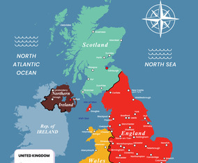 Map of United Kingdom Regions | FreeVectors